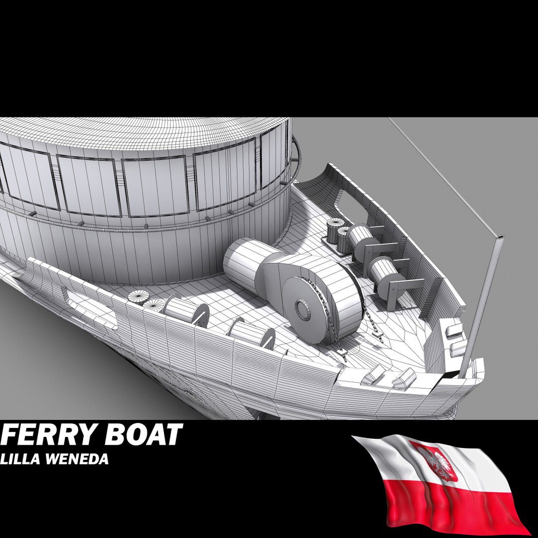 Ferry Boat Lilla 3d Model