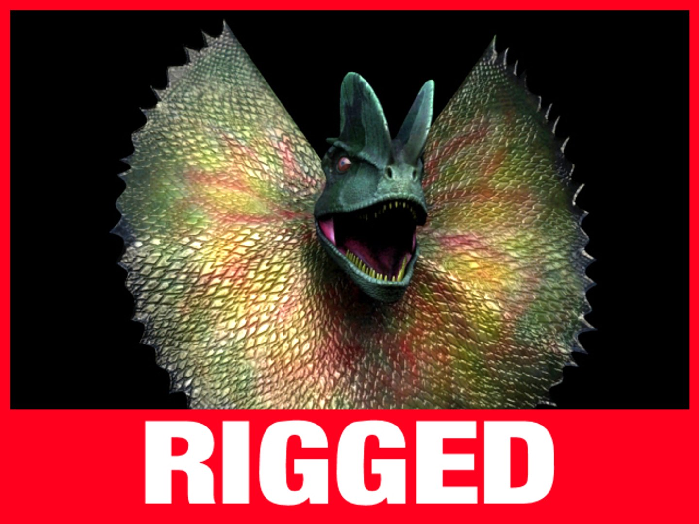 Maya Dilophosaurus Frill