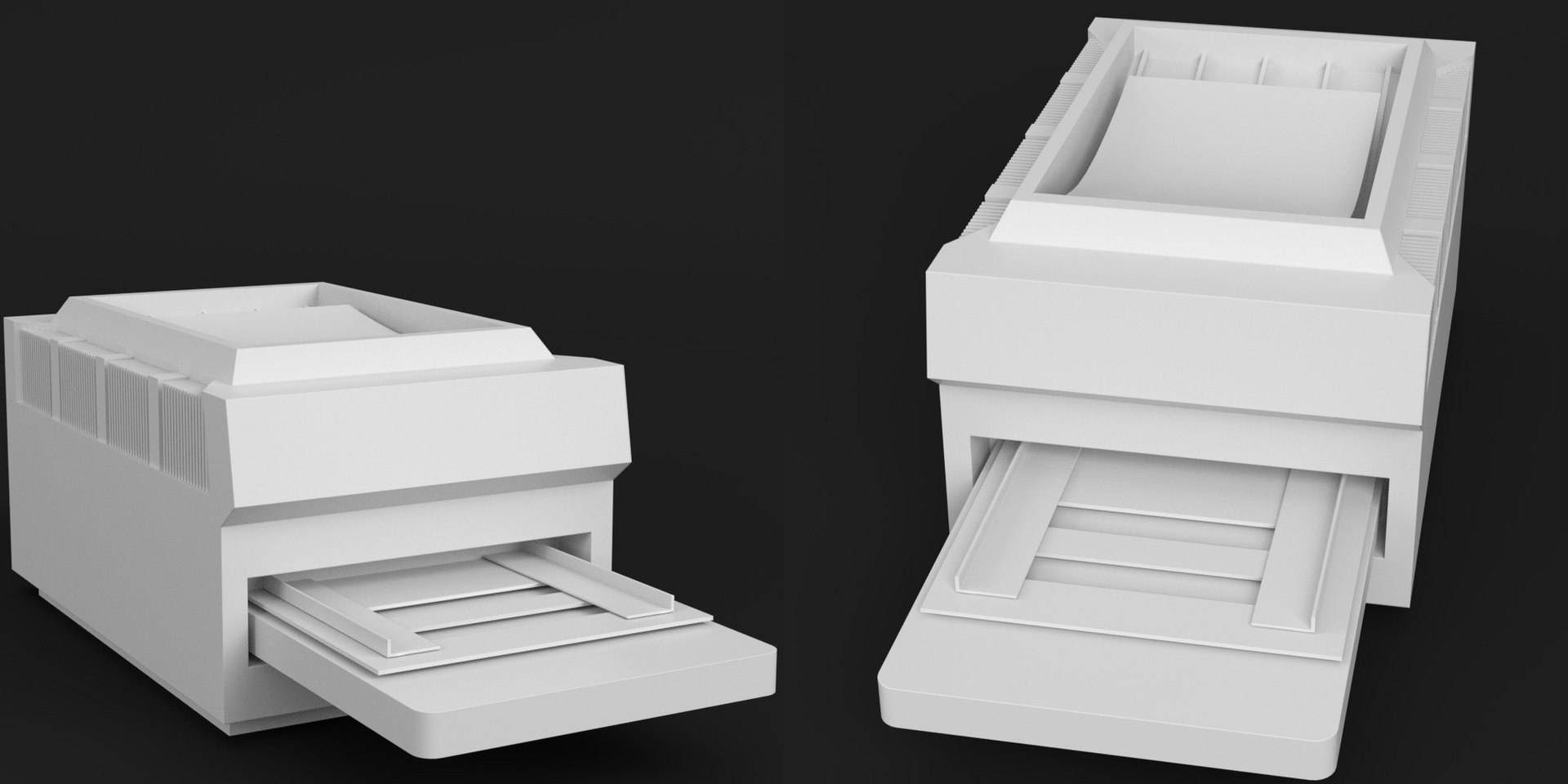 Computer Printer 2 3d Model