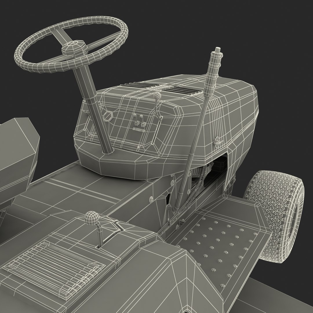3d model of lawn tractor snapper modeled