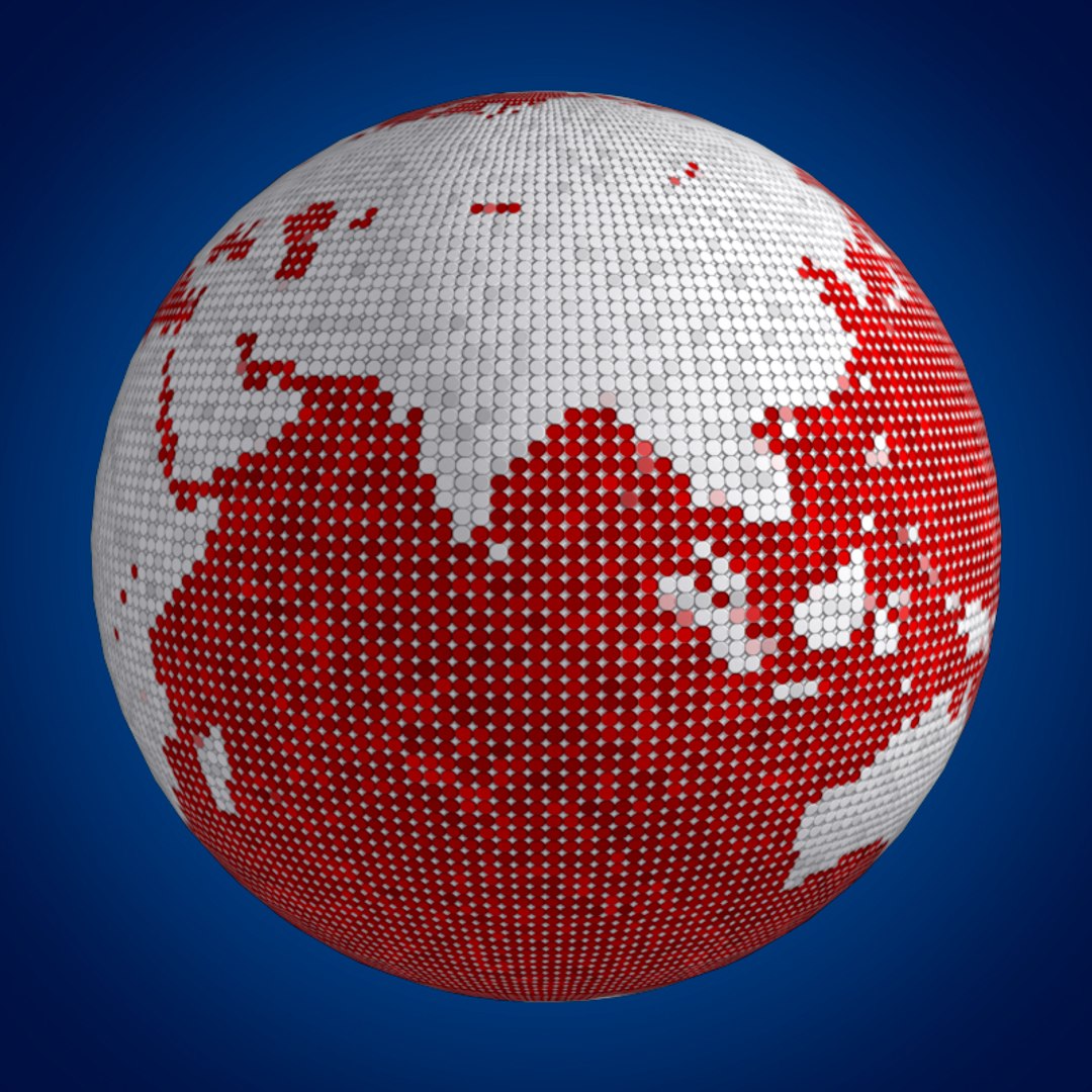 3d model earth dots news