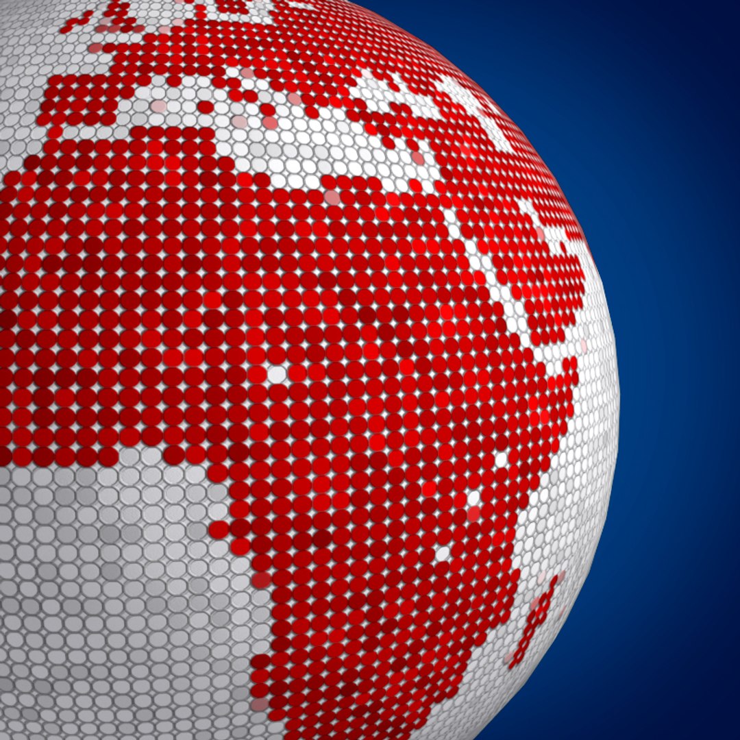 3d model earth dots news