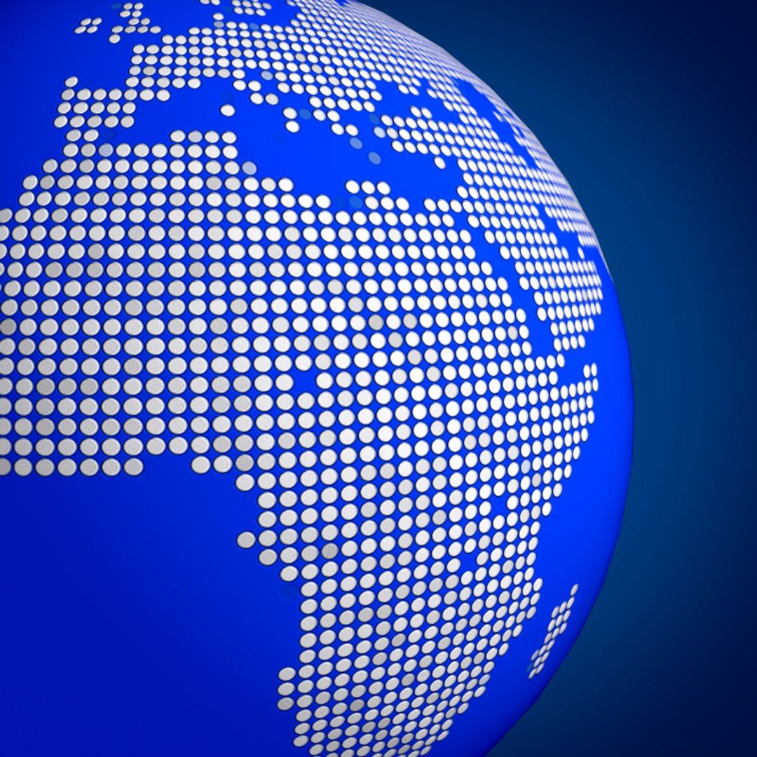 3d model earth dots news