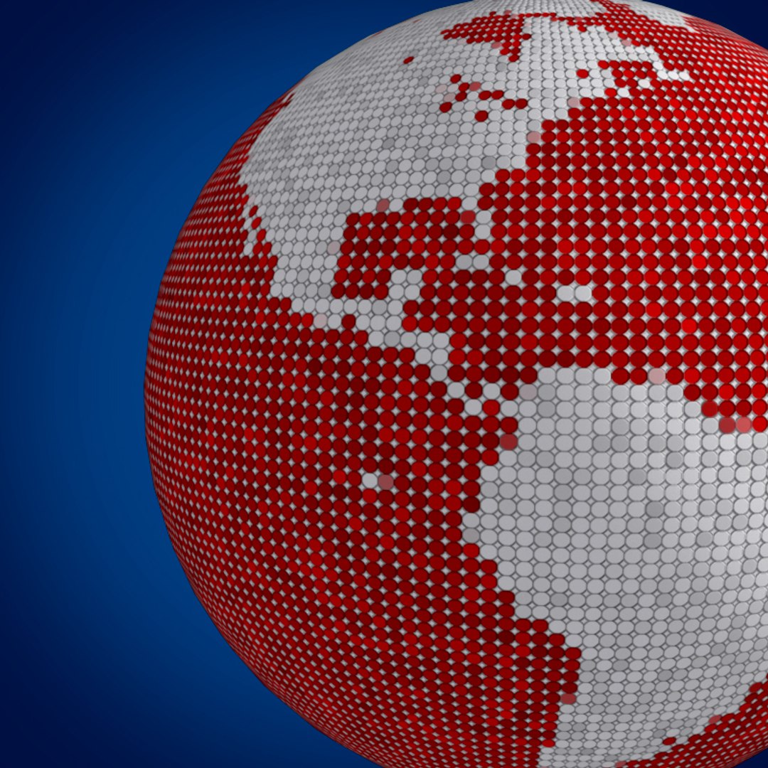 3d model earth dots news