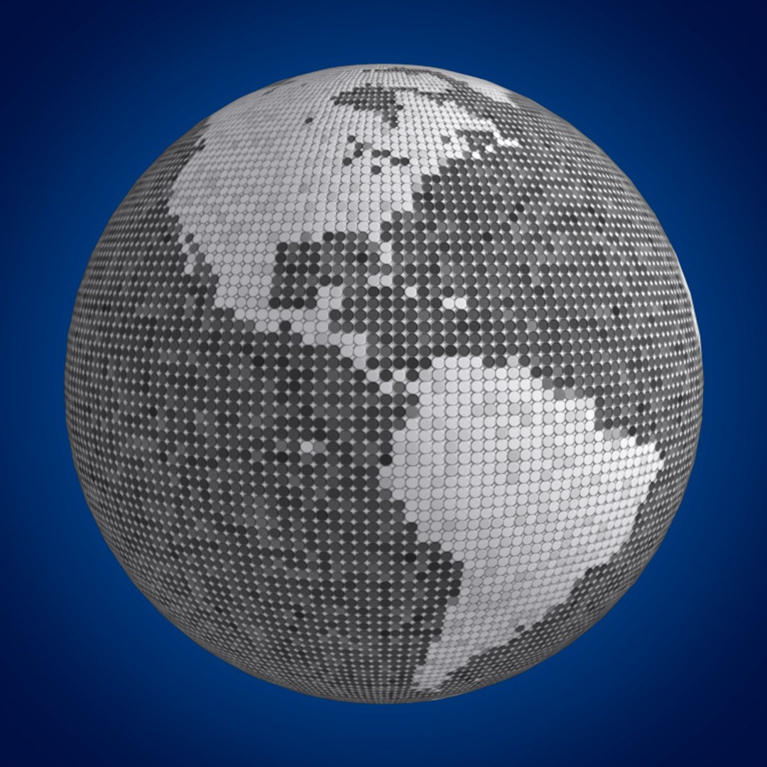 3d model earth dots news