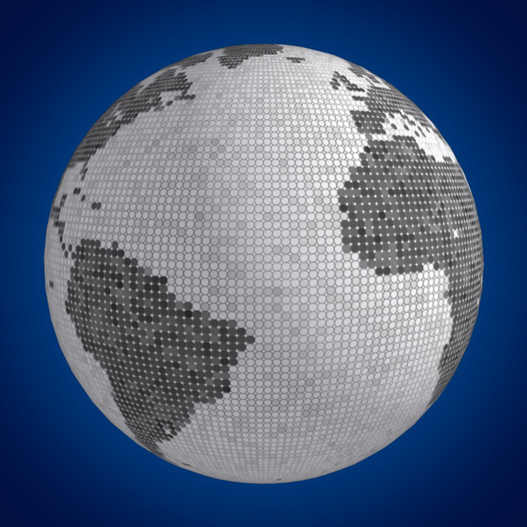 3d model earth dots news