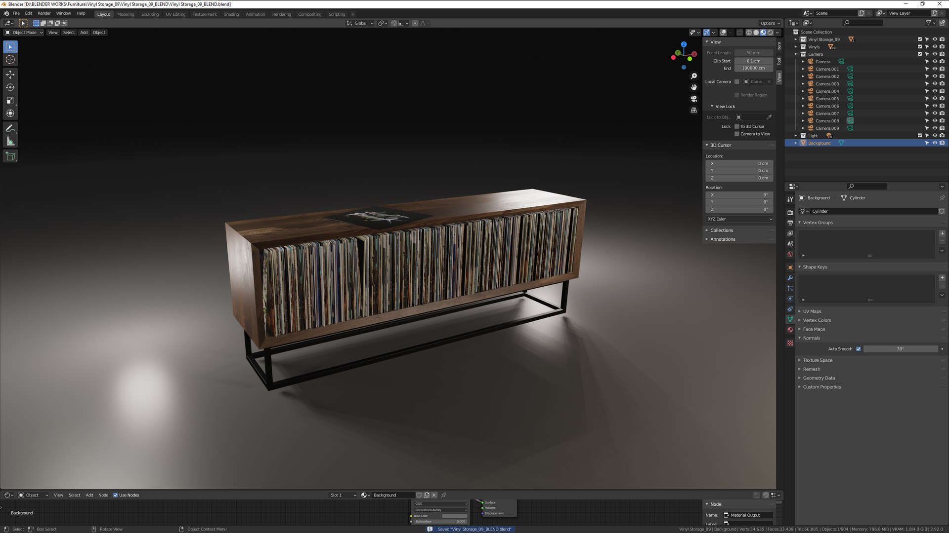 Realistic Vinyl Lp Storage 3D Model - TurboSquid 1705610