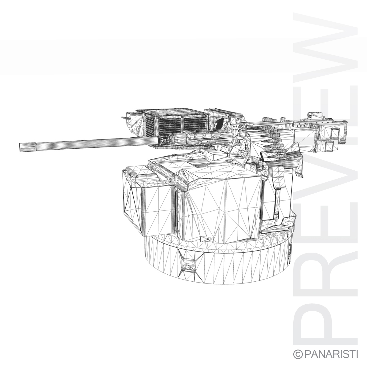 remote weapon station rws 3d c4d