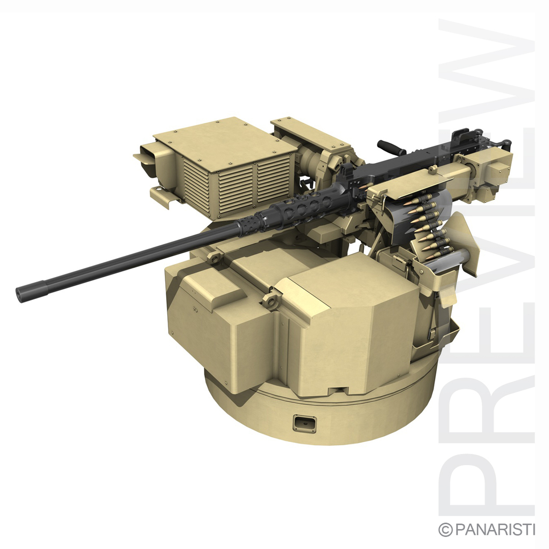 remote weapon station rws 3d c4d
