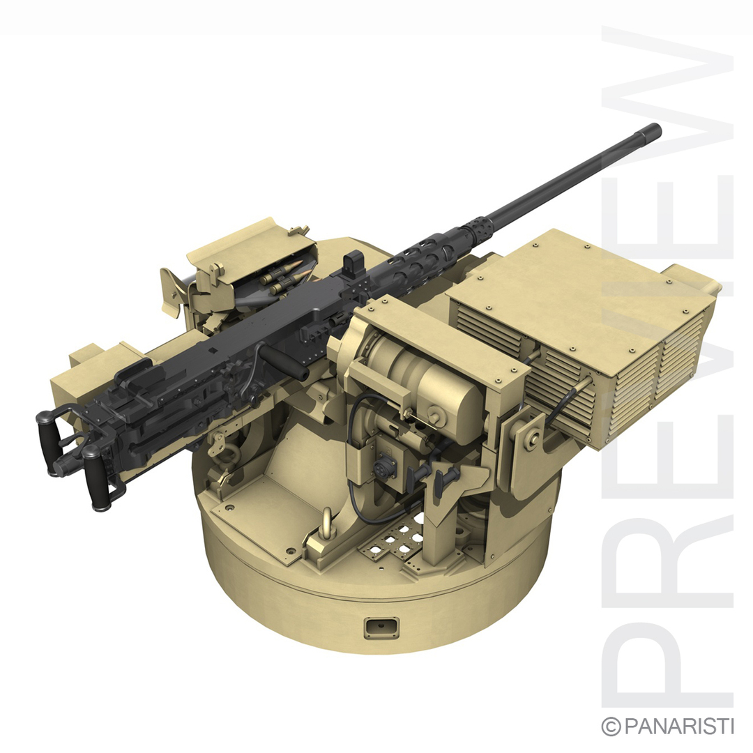 remote weapon station rws 3d c4d