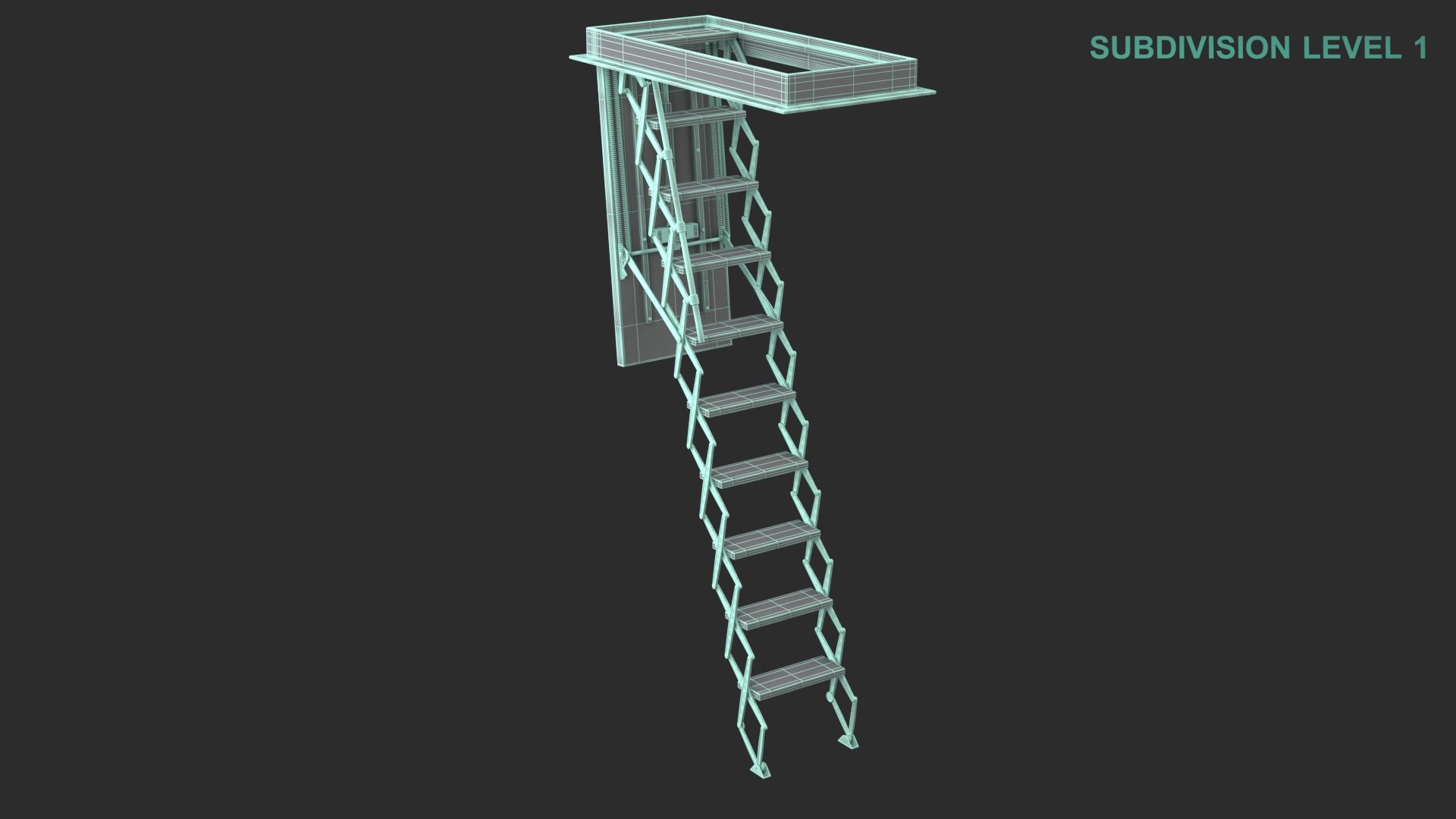 Attic Ladder 3D model - TurboSquid 1828985