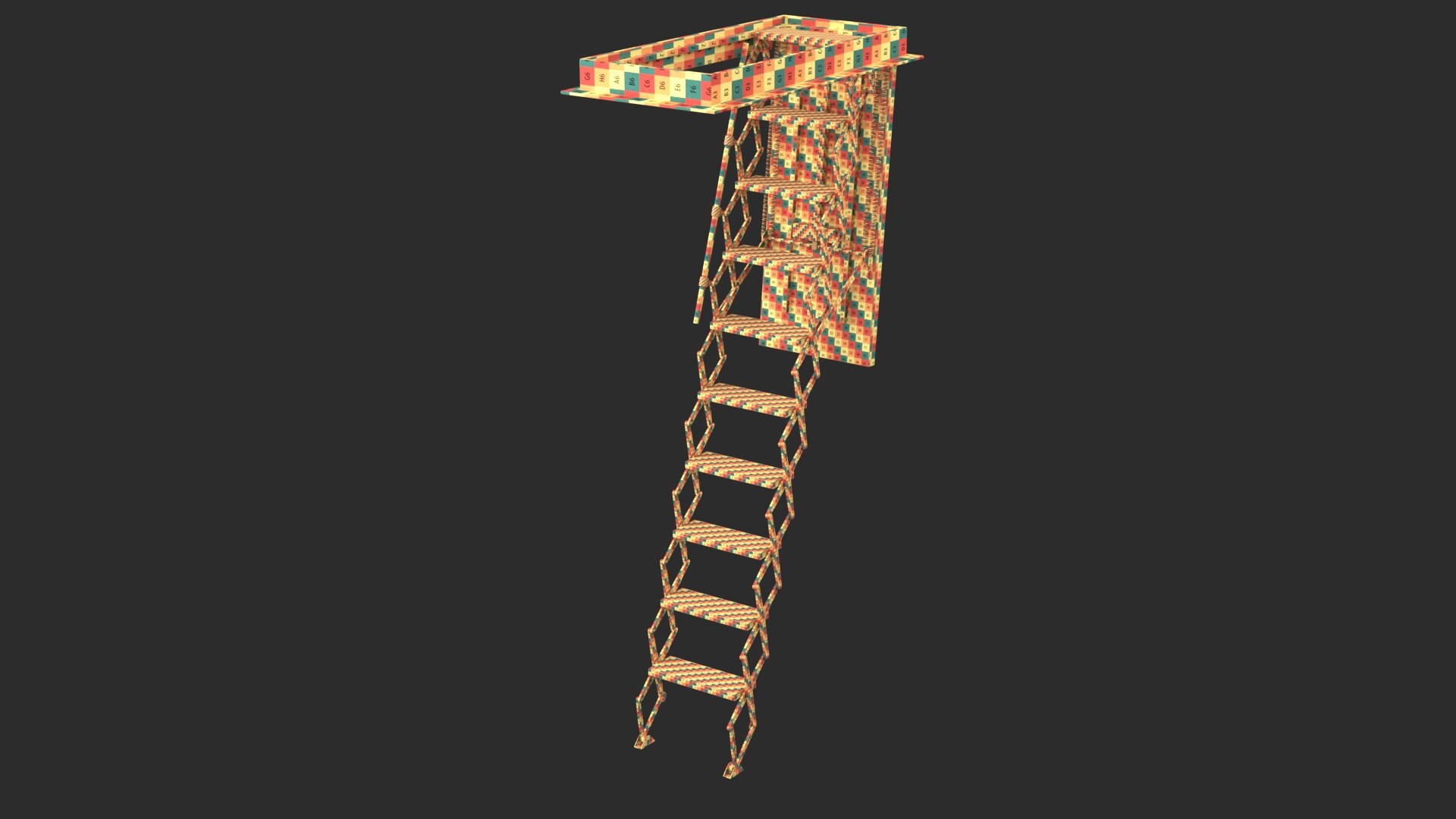 Attic Ladder 3D Model - TurboSquid 1828985