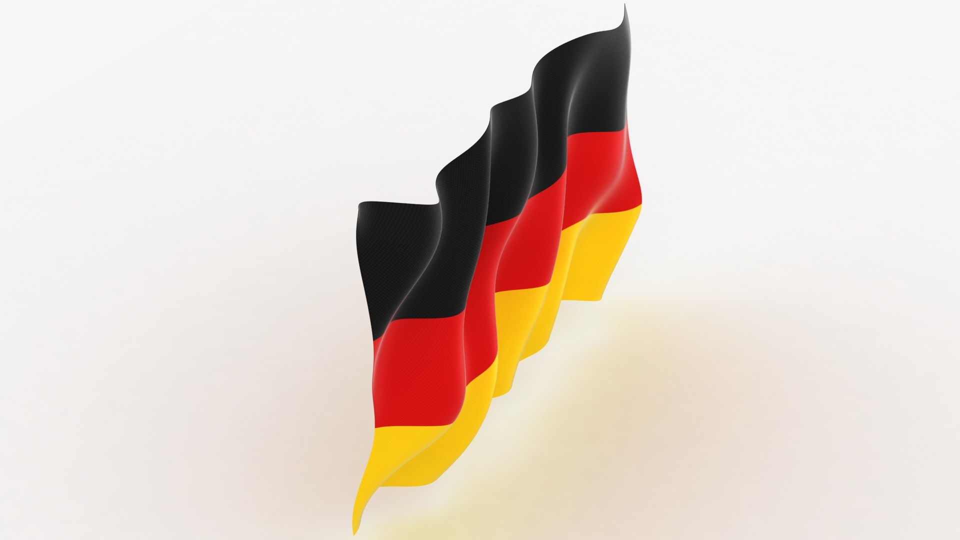 3D Model Realistic Germany Flag - TurboSquid 1613599