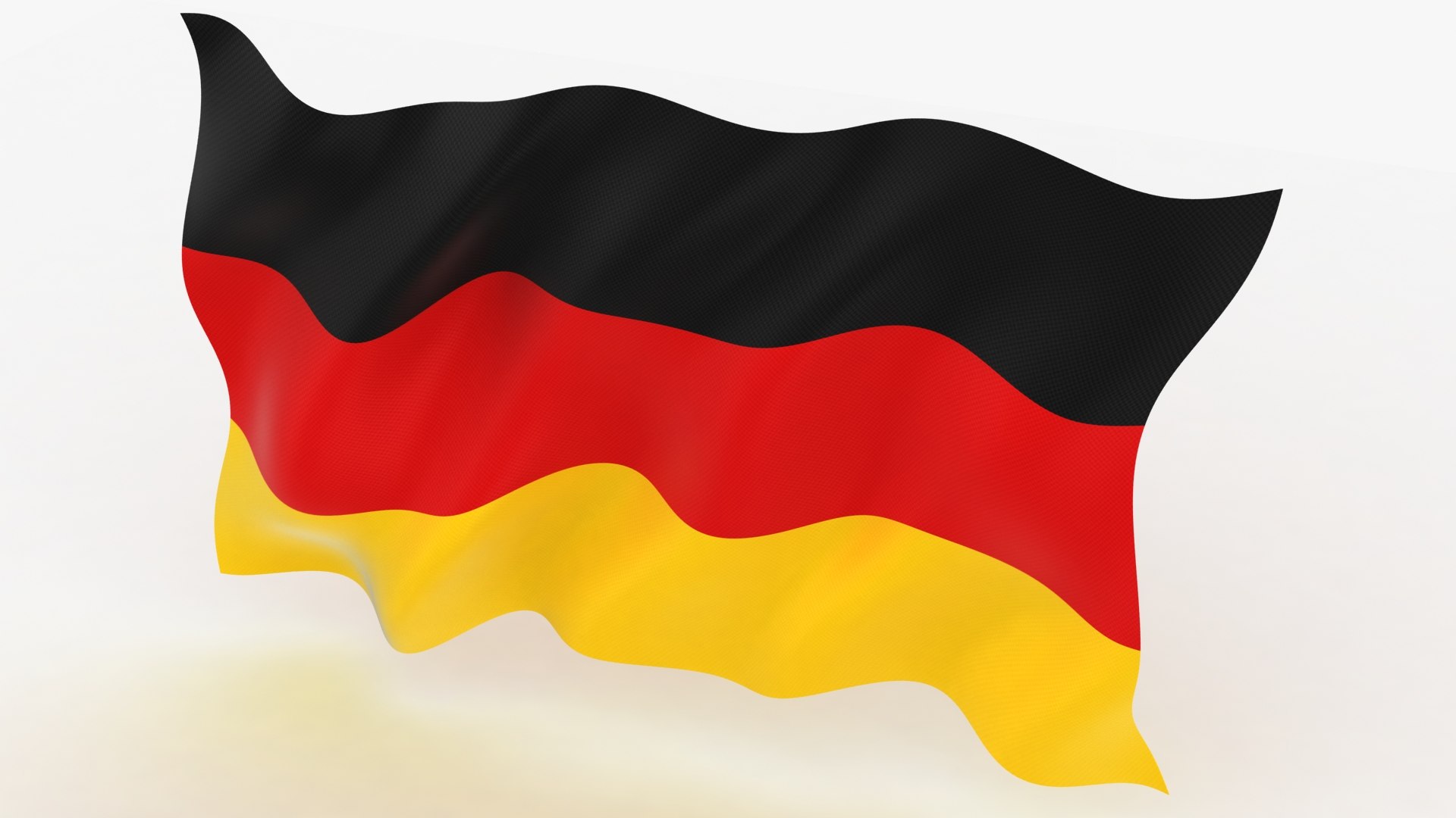 3D Model Realistic Germany Flag - TurboSquid 1613599