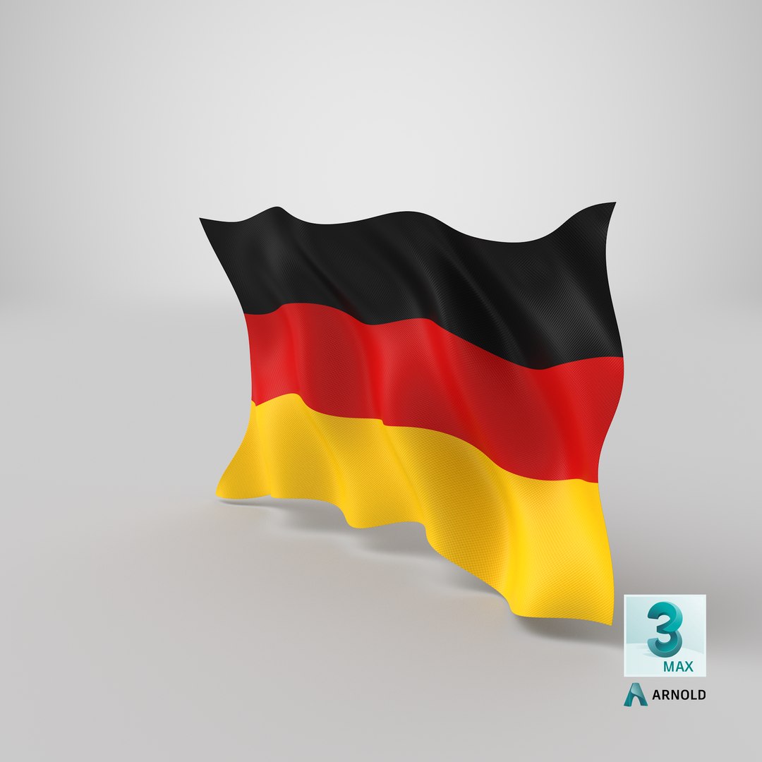 3D Model Realistic Germany Flag - TurboSquid 1613599