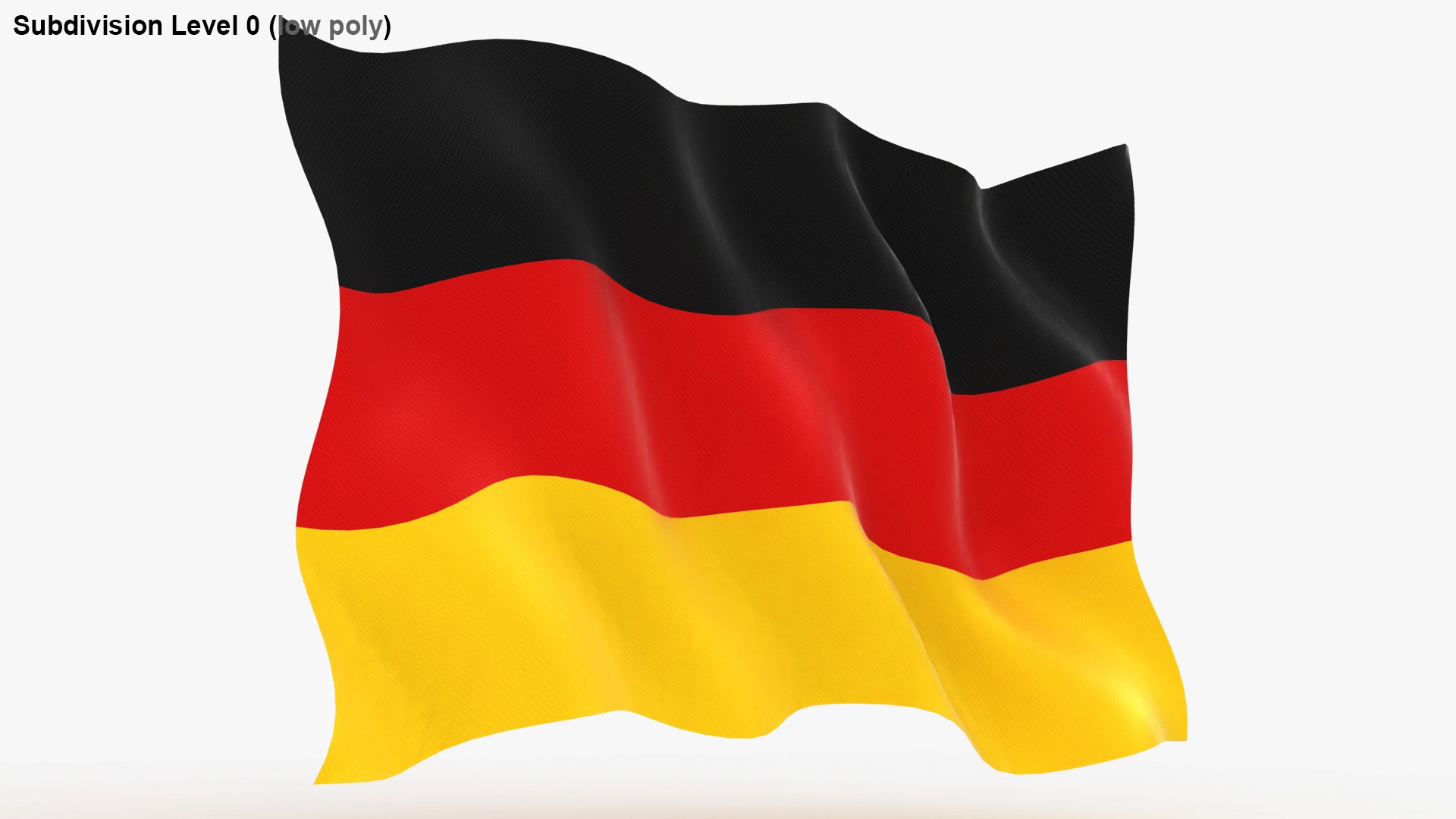 3D Model Realistic Germany Flag - TurboSquid 1613599