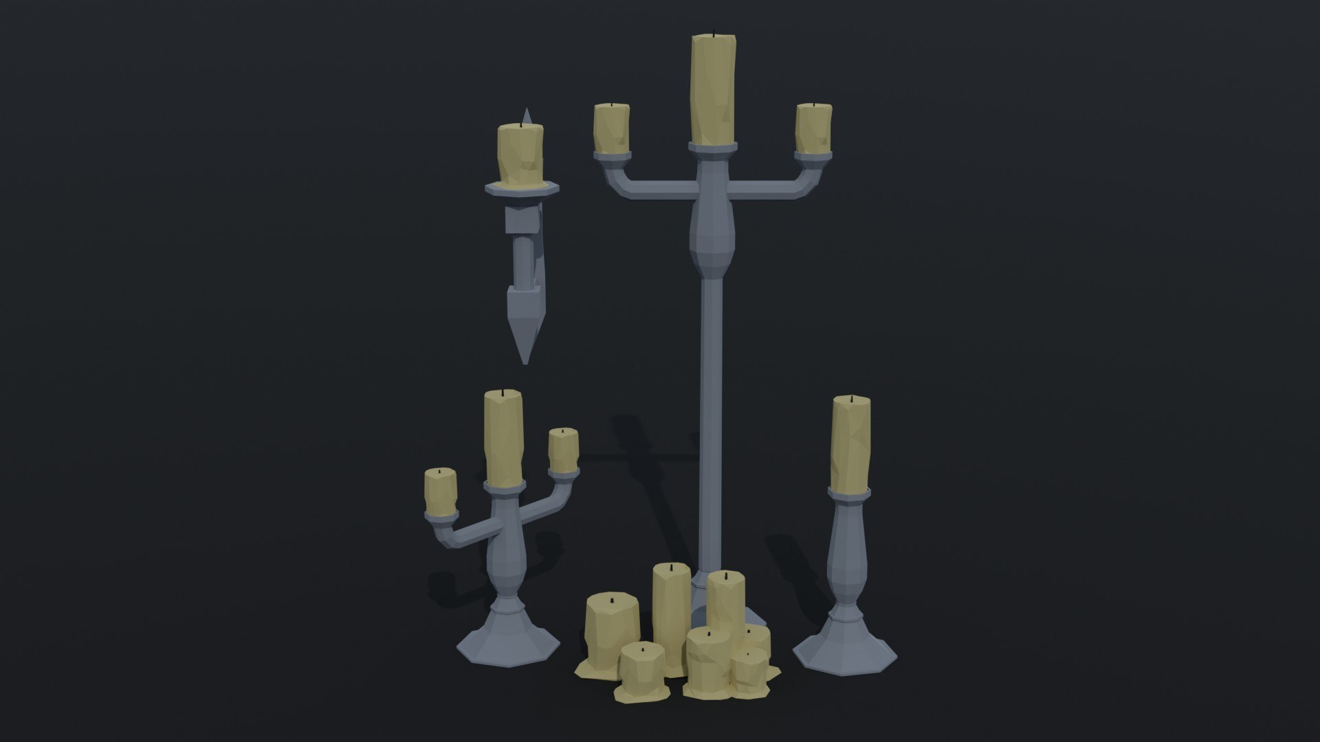 3D Low-poly Cartoon Candle Asset - TurboSquid 1800119