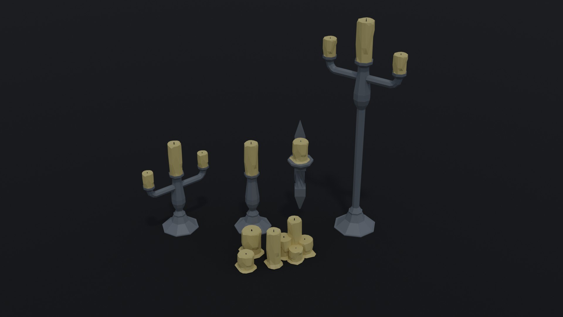 3D Low-poly cartoon candle asset - TurboSquid 1800119