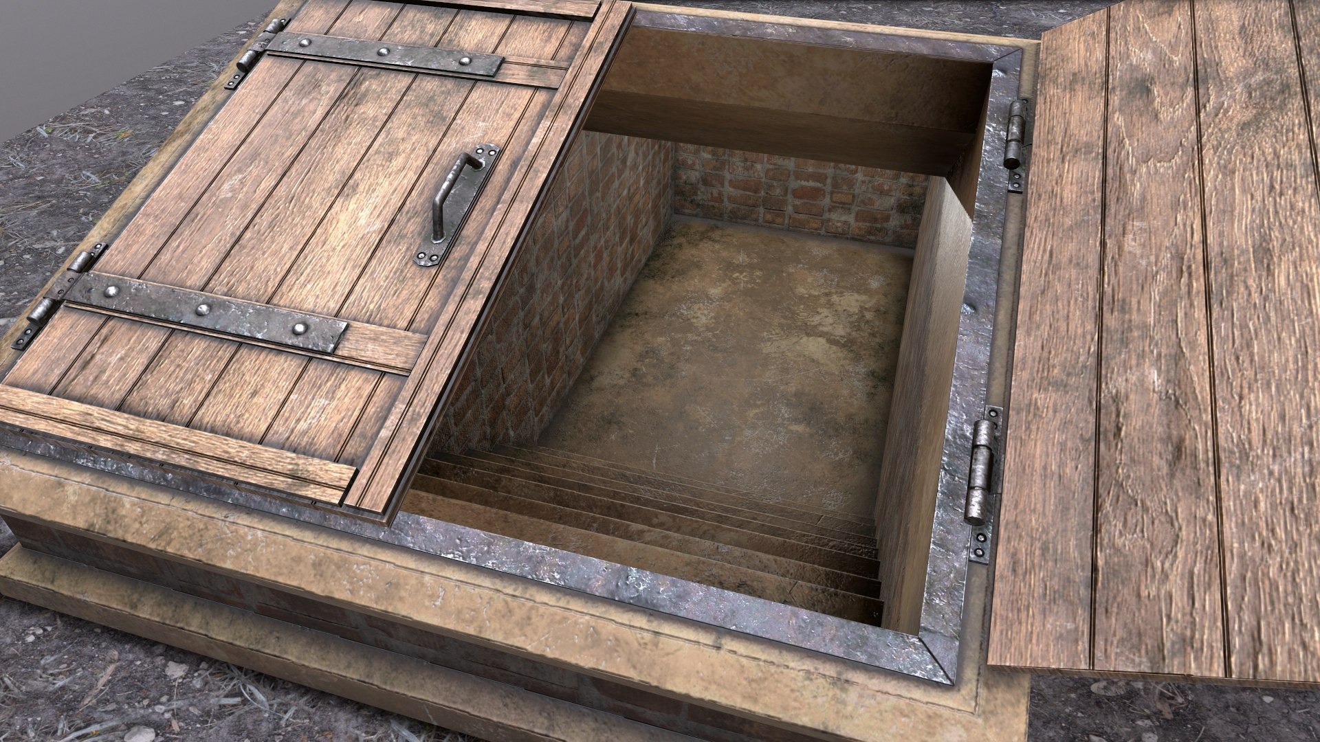 3D Basement Entrance And Basement Environment - TurboSquid 1762821