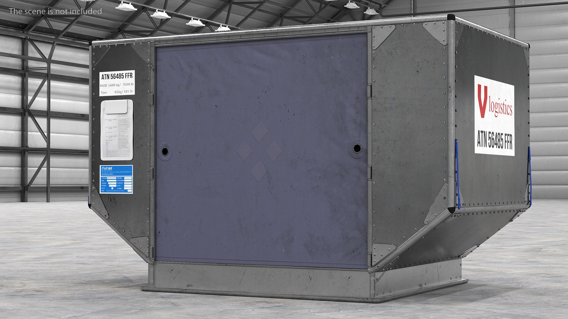 Old Airport Cargo Container 3D Model - TurboSquid 2063877