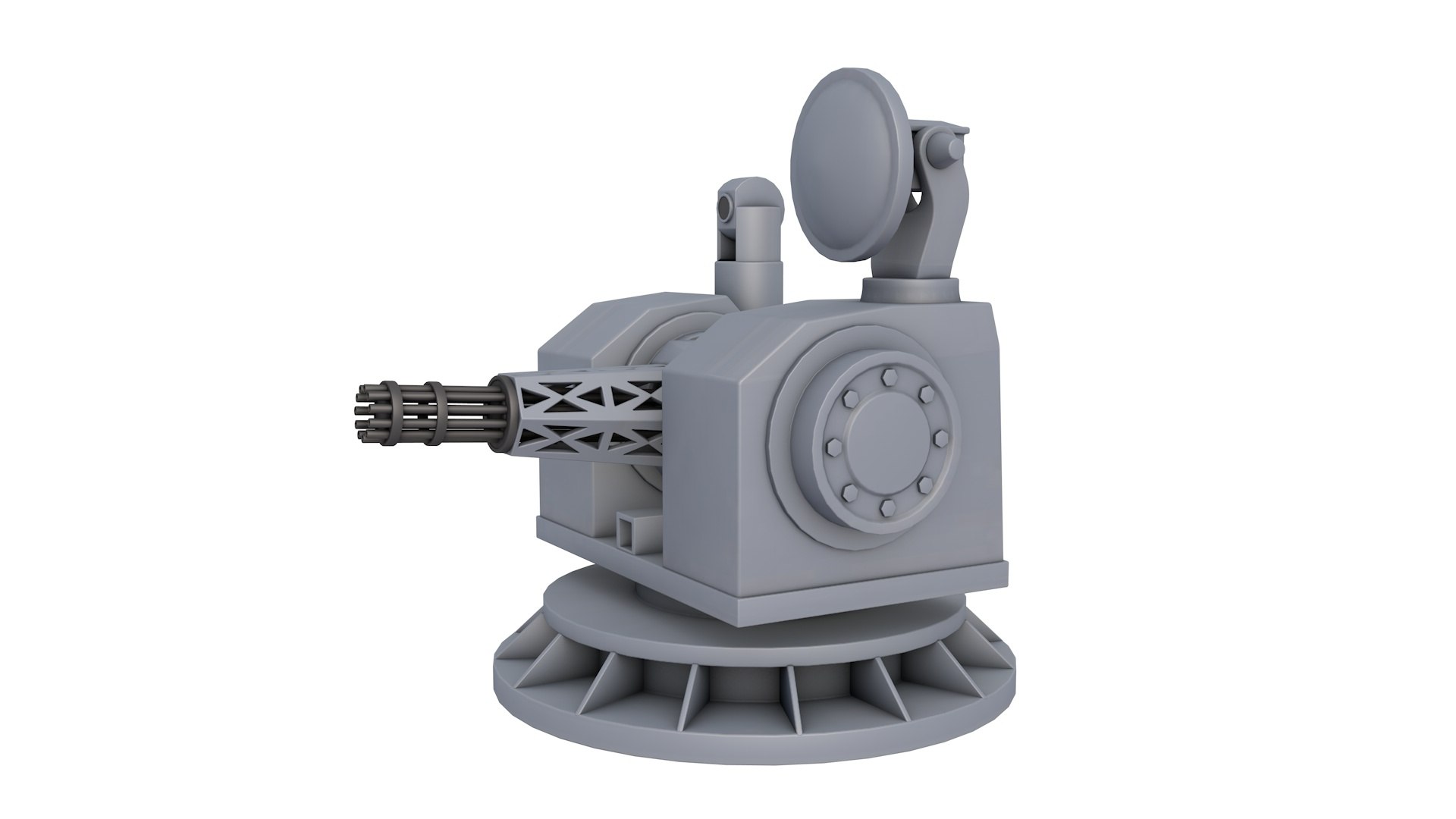 Type 1130 11-Barrel 30mm CIWS Model - TurboSquid 2368650
