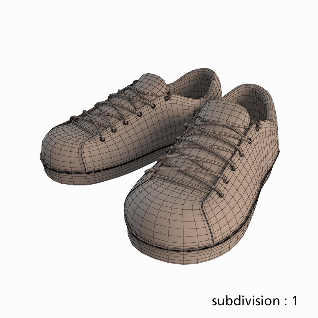 3d Model Of School Shoes