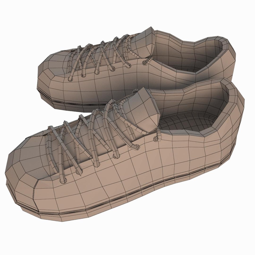 3d Model Of School Shoes