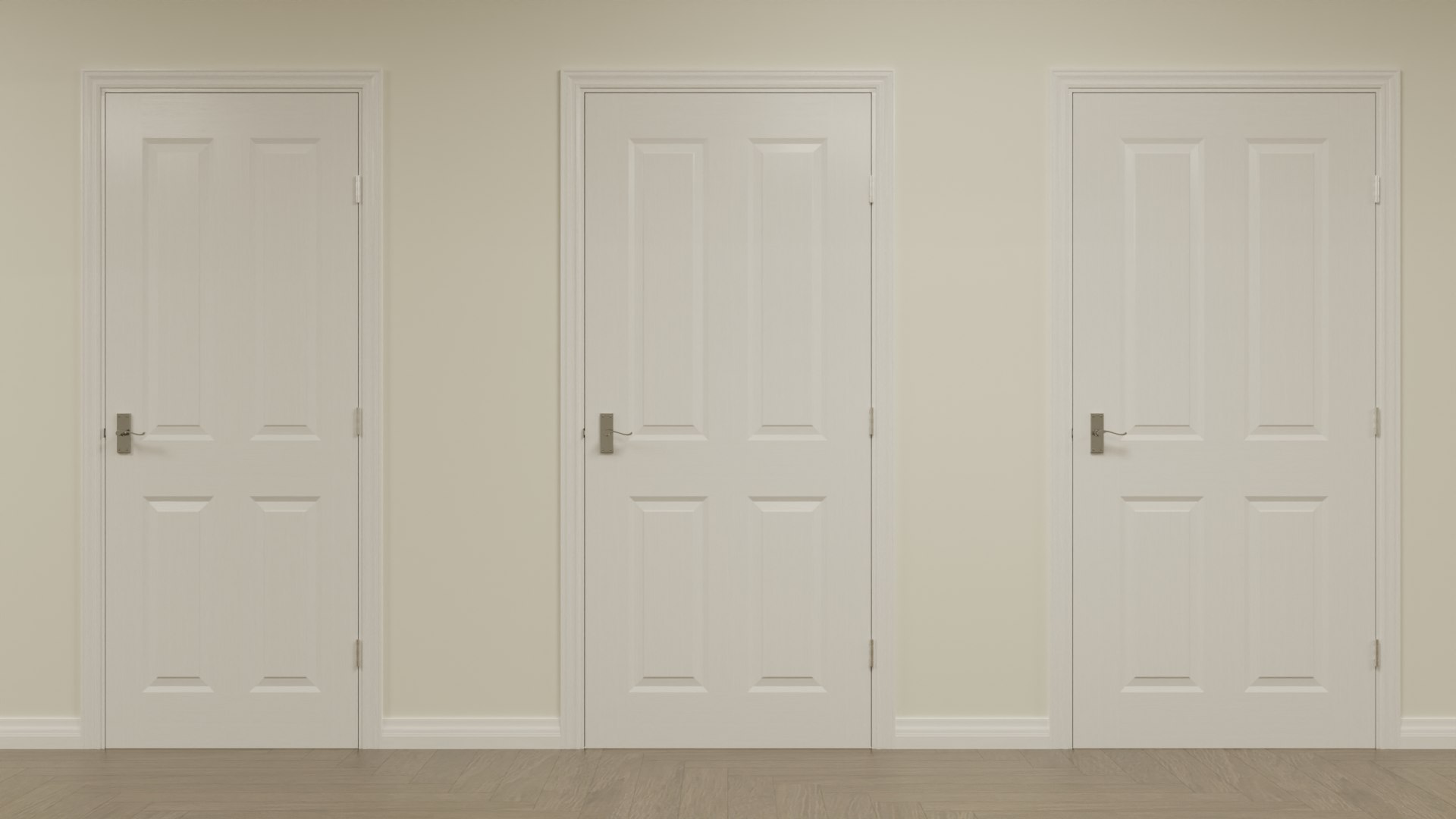 3D Canterbury Interior Door Set Model - TurboSquid 2018997