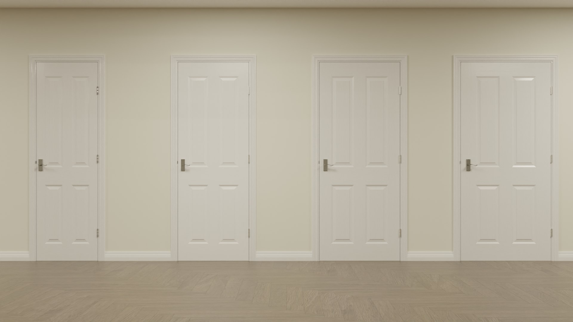 3D Canterbury Interior Door Set Model - TurboSquid 2018997
