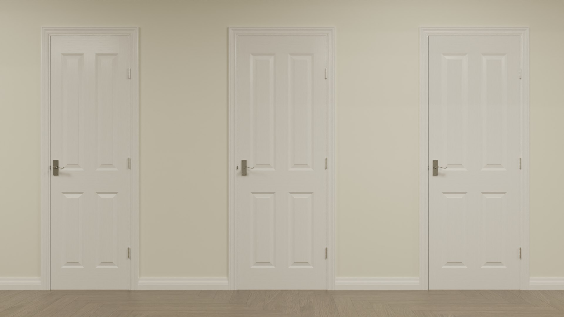 3D Canterbury Interior Door Set Model - TurboSquid 2018997