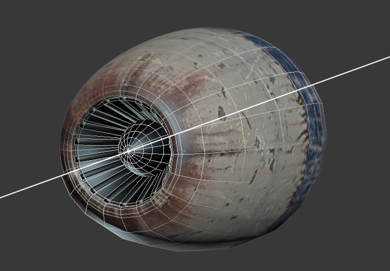 Old Plane Engine 3d Model