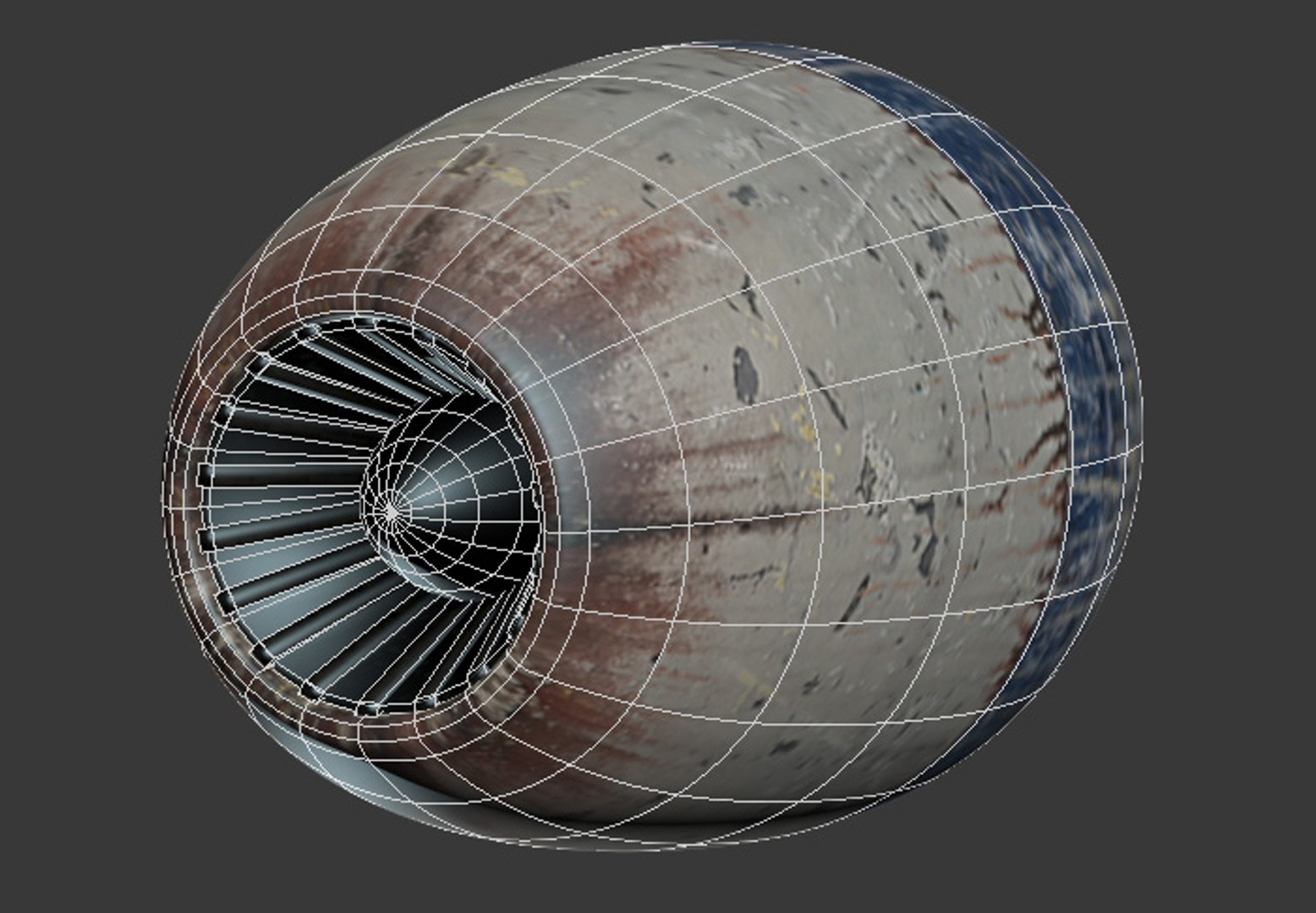 Old Plane Engine 3d Model