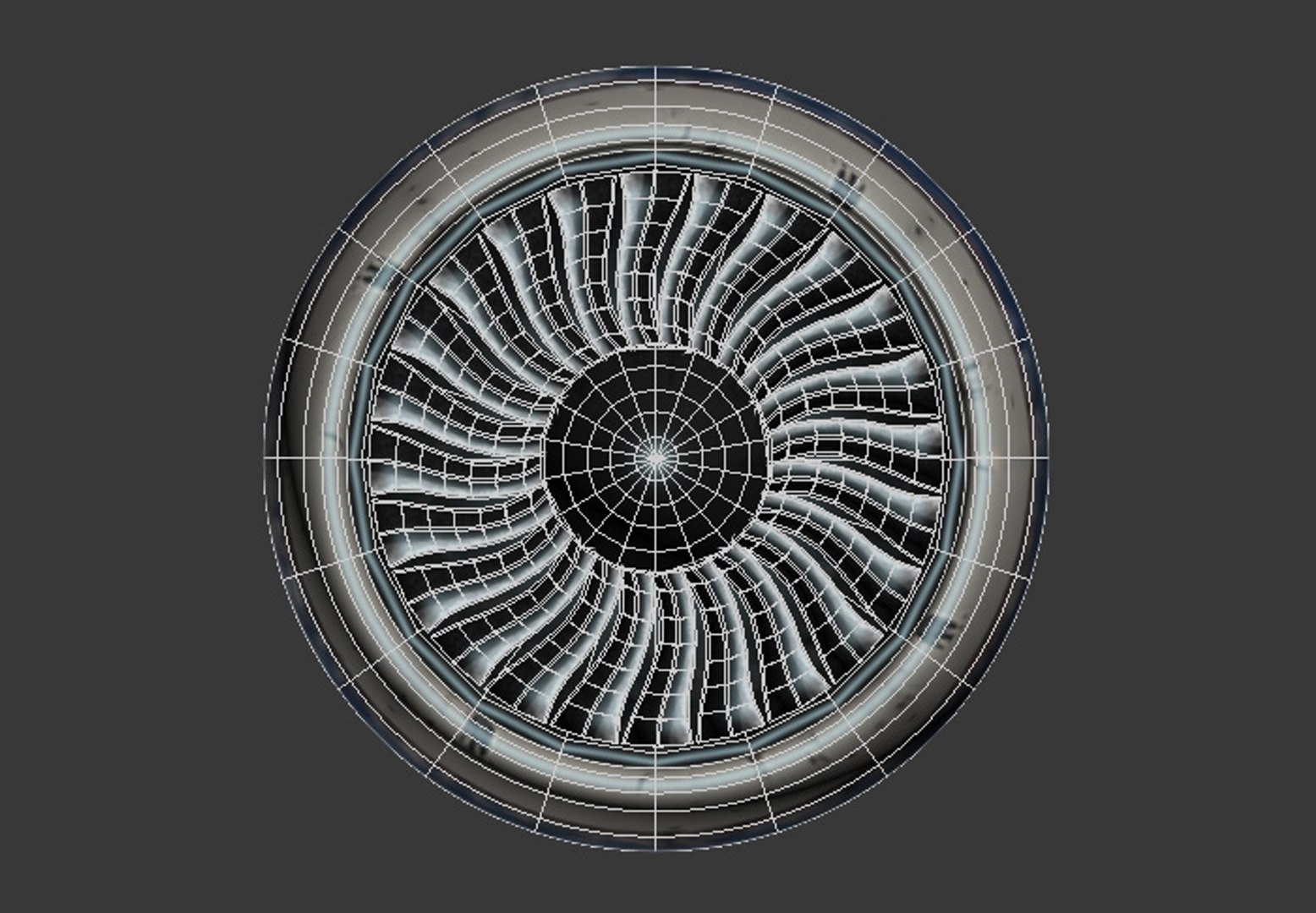 Old Plane Engine 3d Model