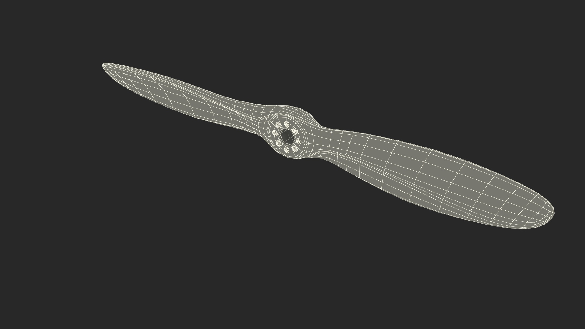 3D Model Vintage Wooden Airplane Propeller - TurboSquid 2215824