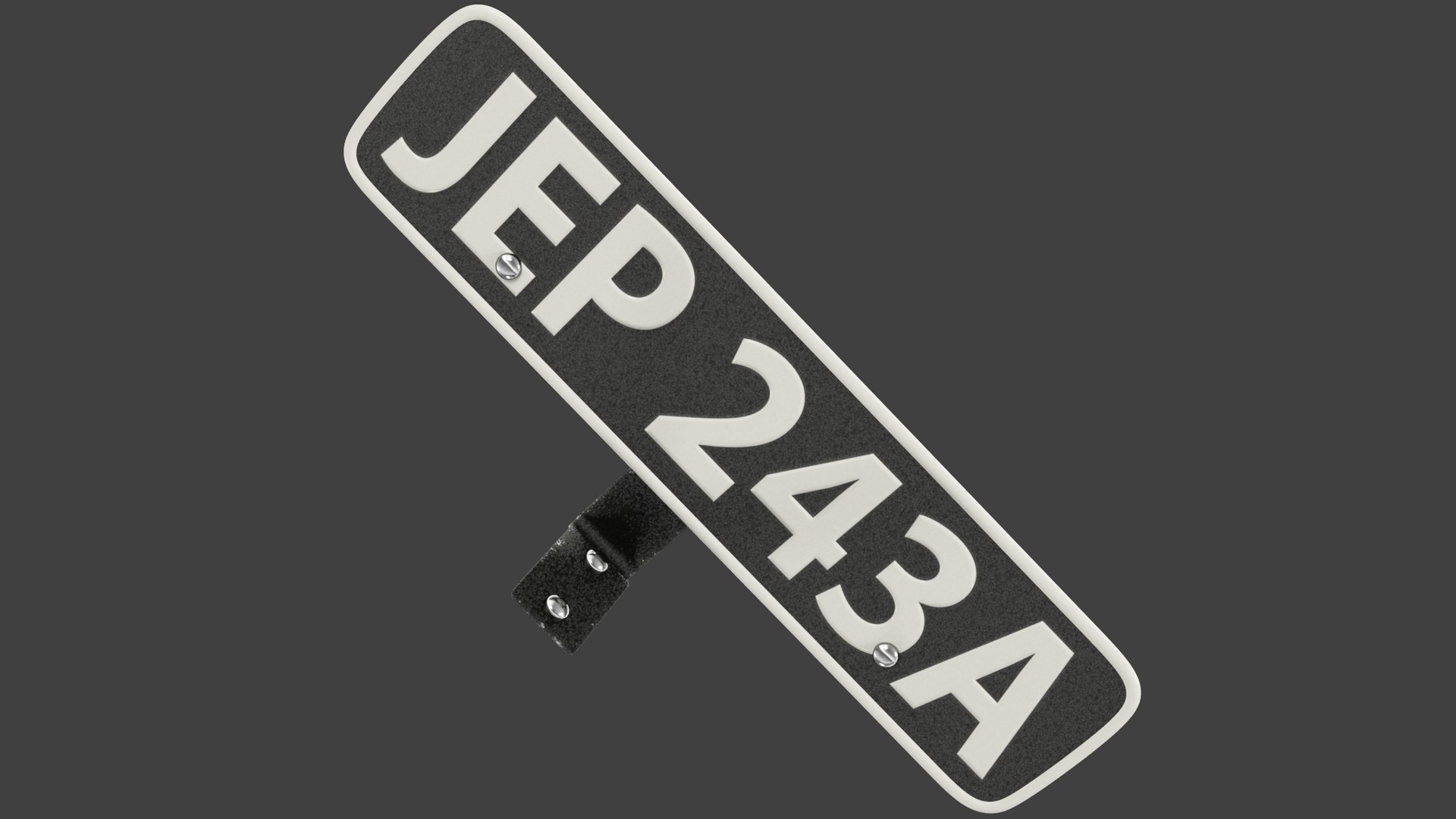 Retro Car License Plate V1 3D model - TurboSquid 2030794