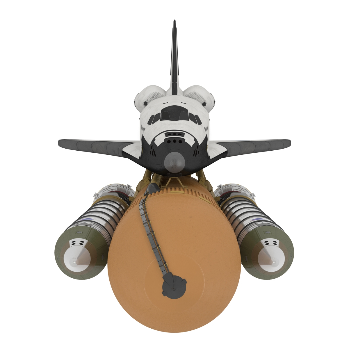 3d space shuttle discovery boosters model