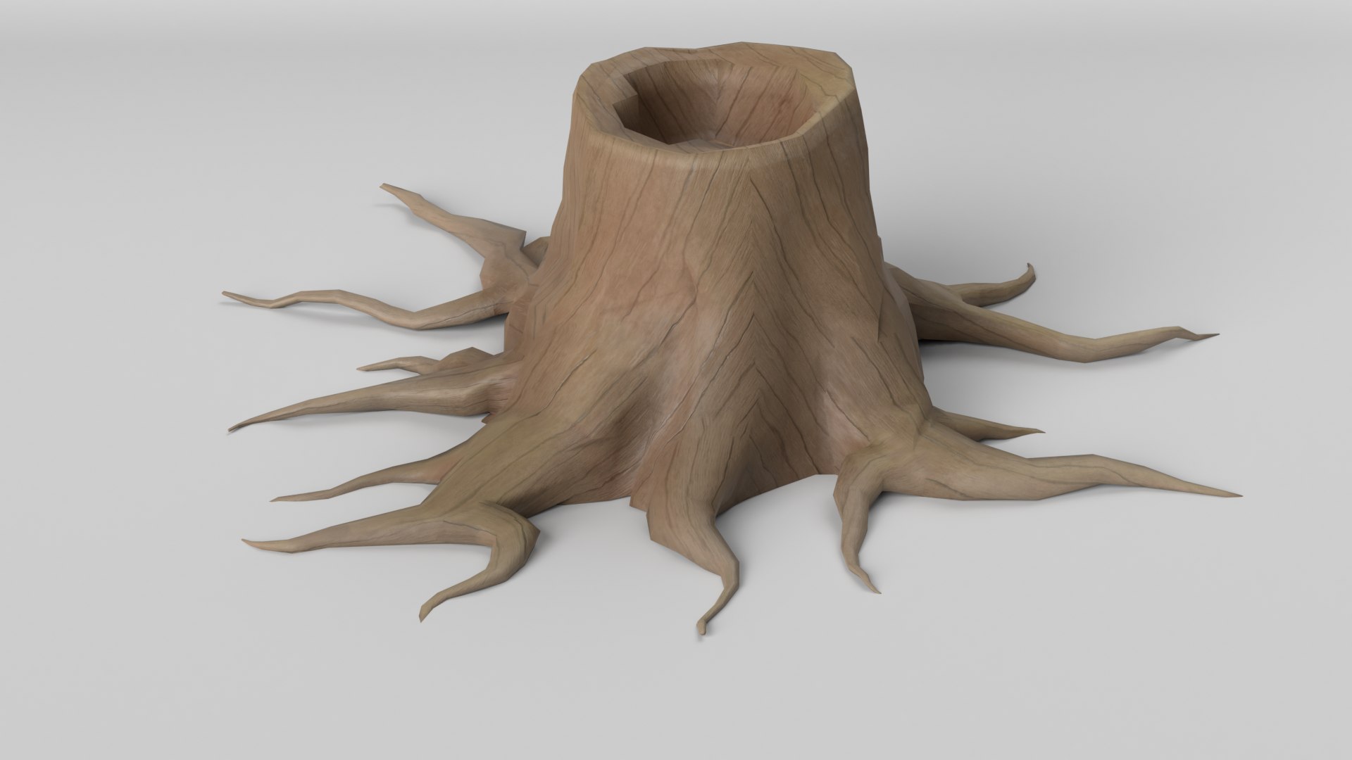Cartoon Tree Stump Model - TurboSquid 1551064
