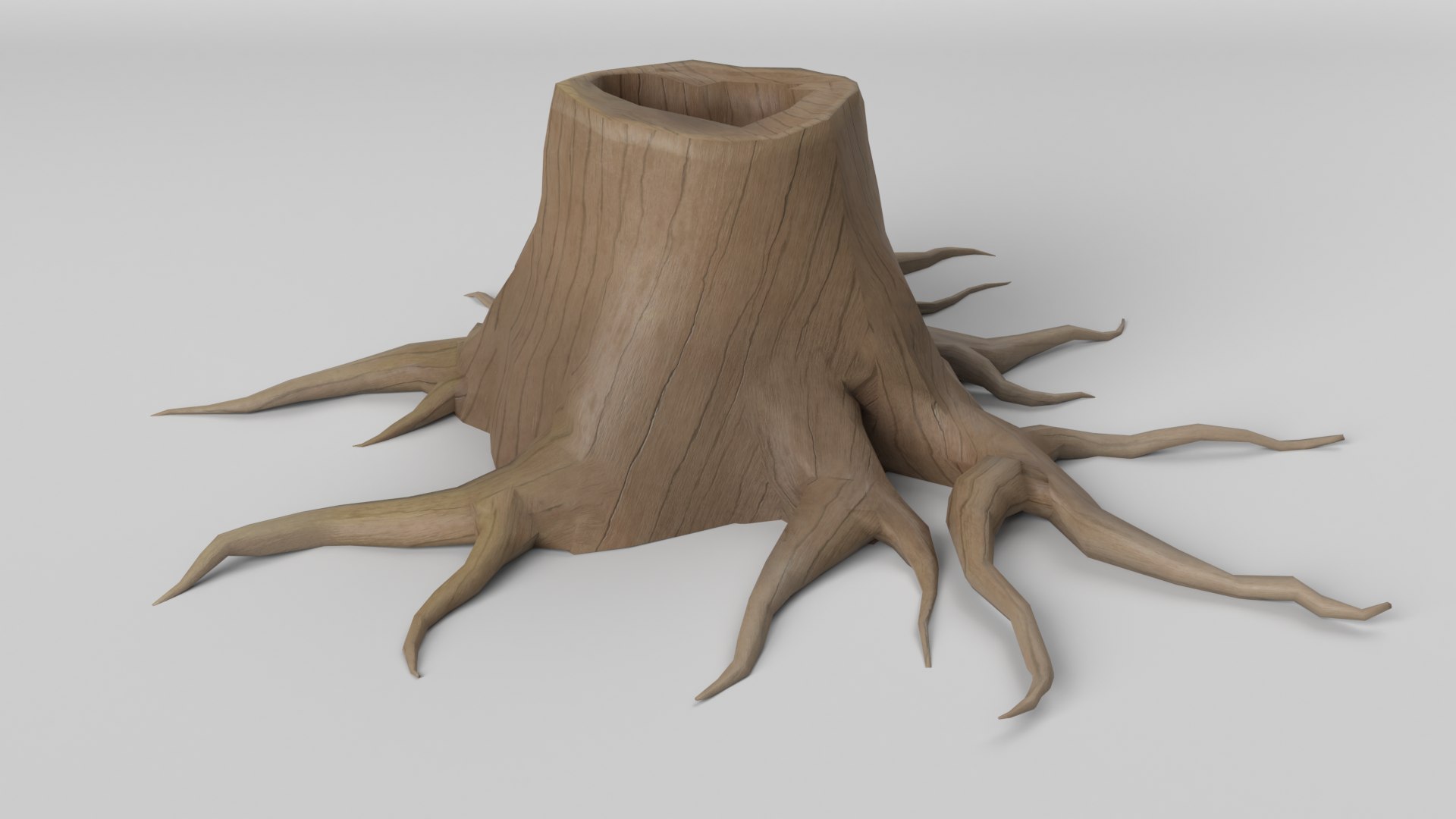 Cartoon Tree Stump Model - TurboSquid 1551064