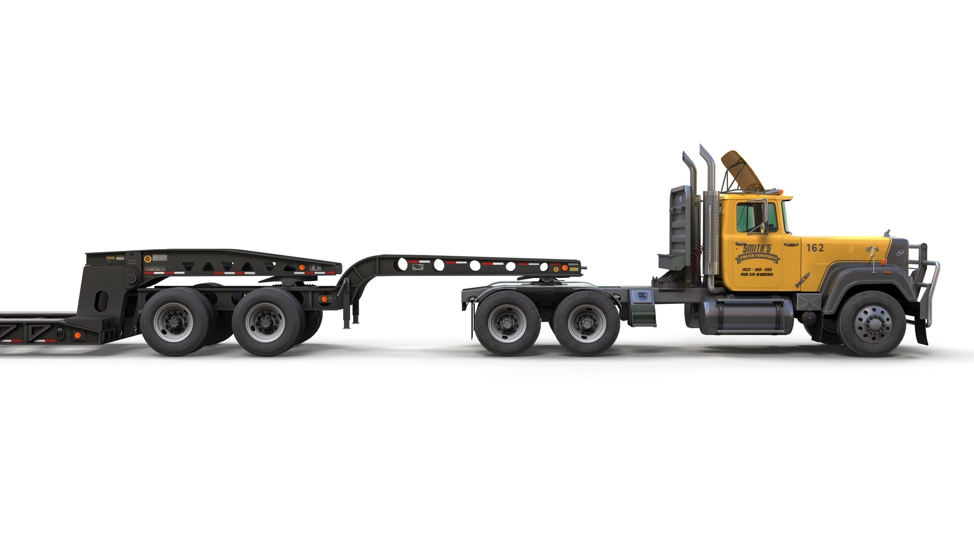 3D SuperLiner Lowboy trailer - TurboSquid 2121258