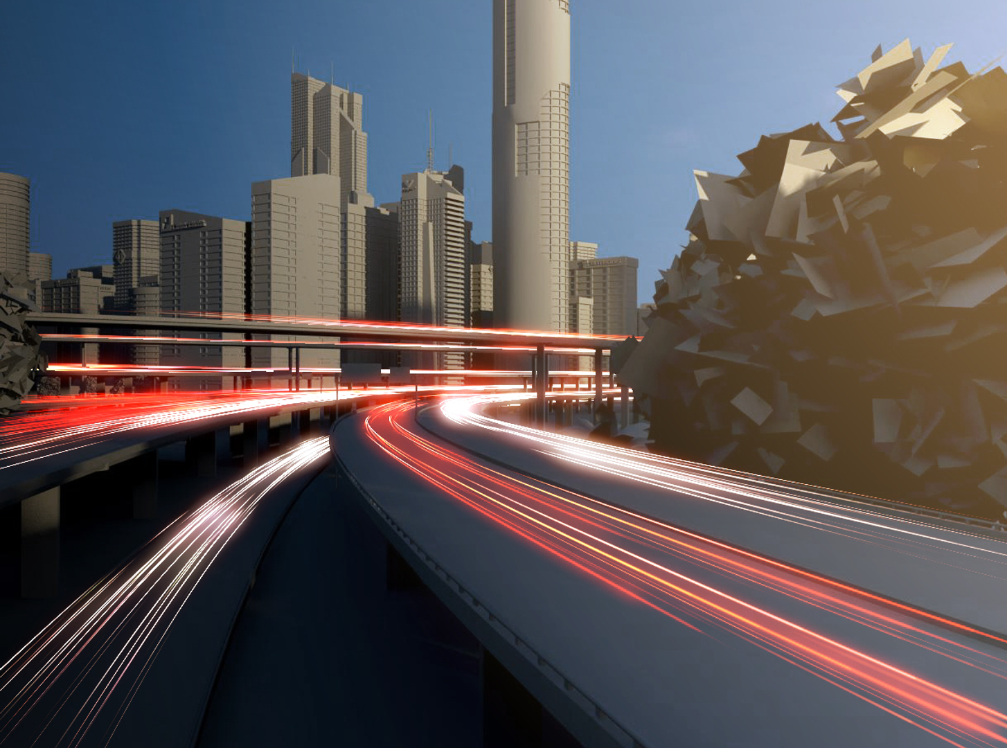 3D freeway city environment road - TurboSquid 1339705