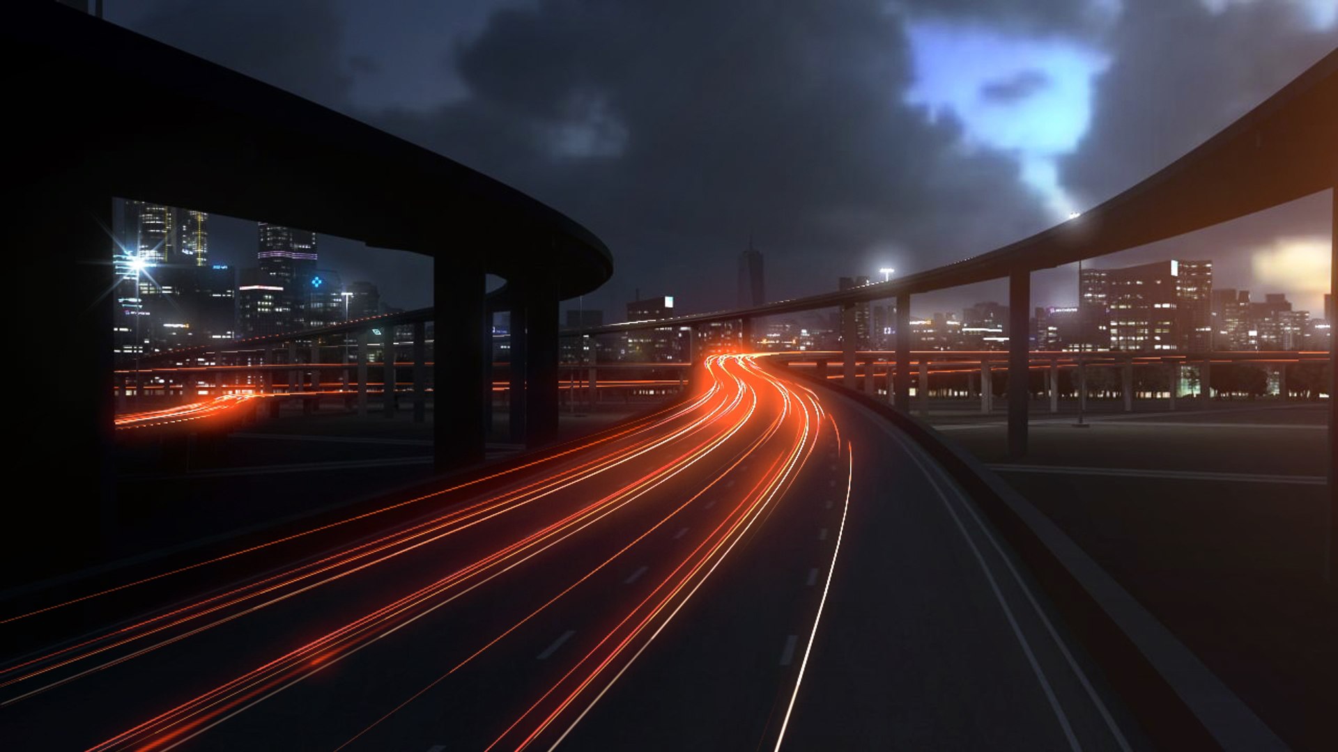 3D Freeway City Environment Road - TurboSquid 1339705