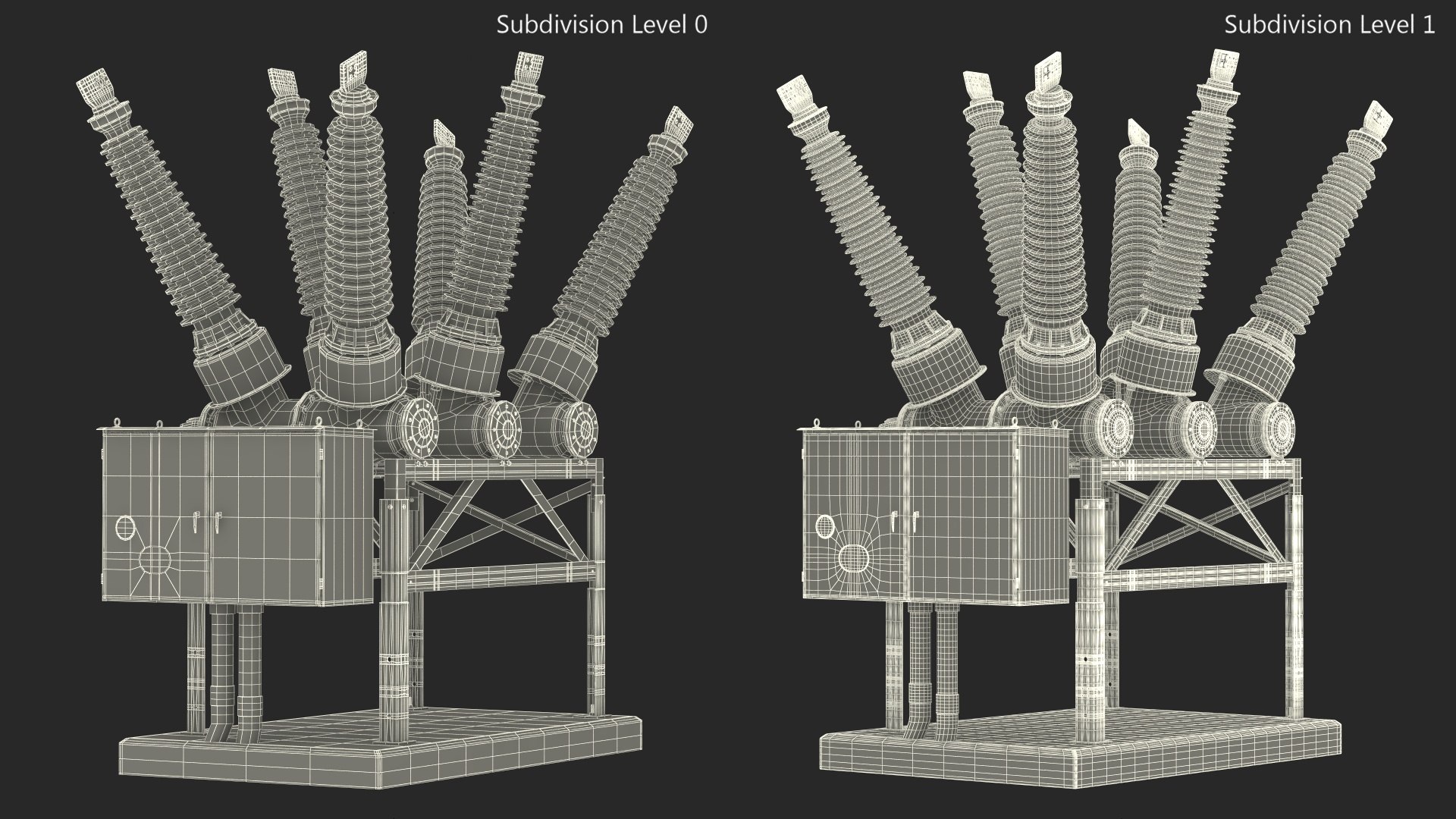 3D High Voltage Circuit Breaker Model - TurboSquid 2341230