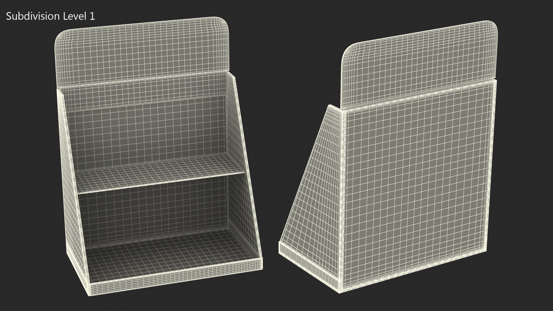 Carton Table Display Stand Triangular Red 3D Model - TurboSquid 2132192