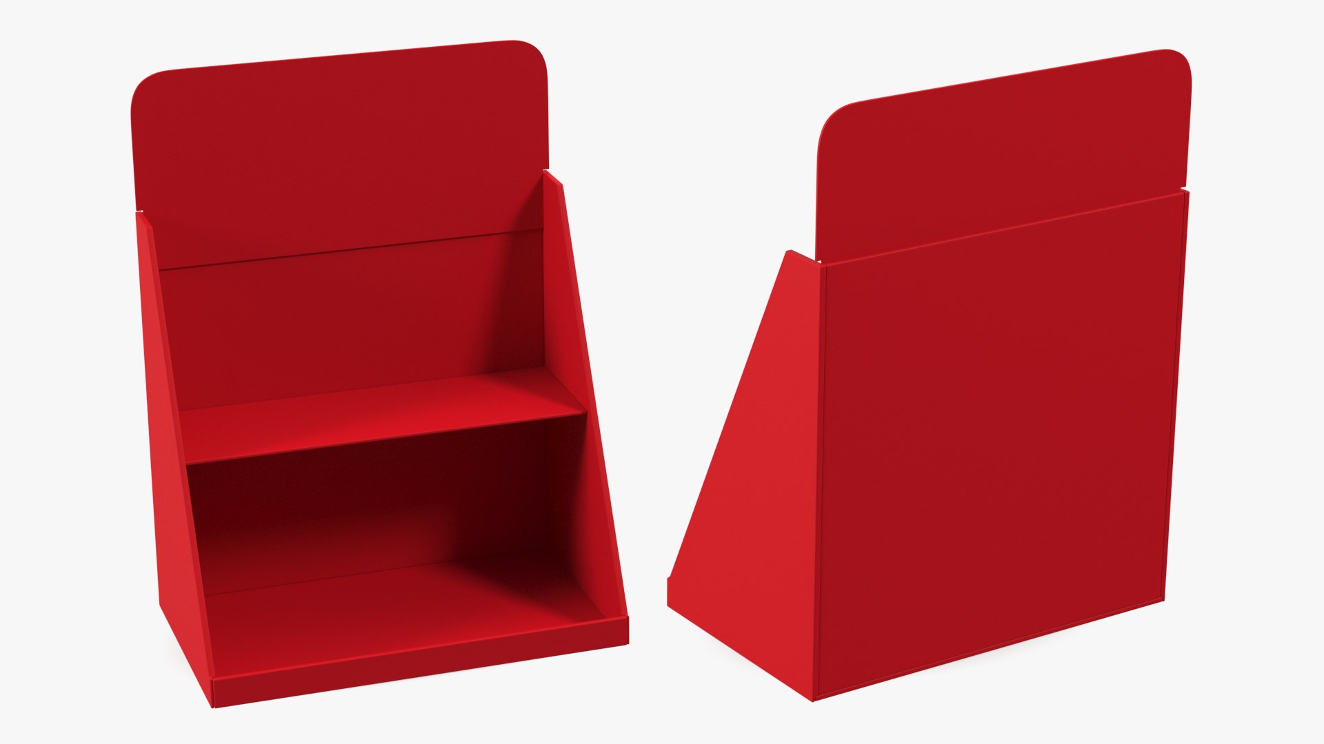 Carton Table Display Stand Triangular Red 3D Model - TurboSquid 2132192