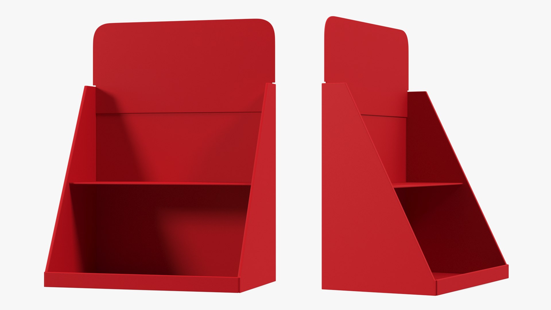 Carton Table Display Stand Triangular Red 3D Model - TurboSquid 2132192