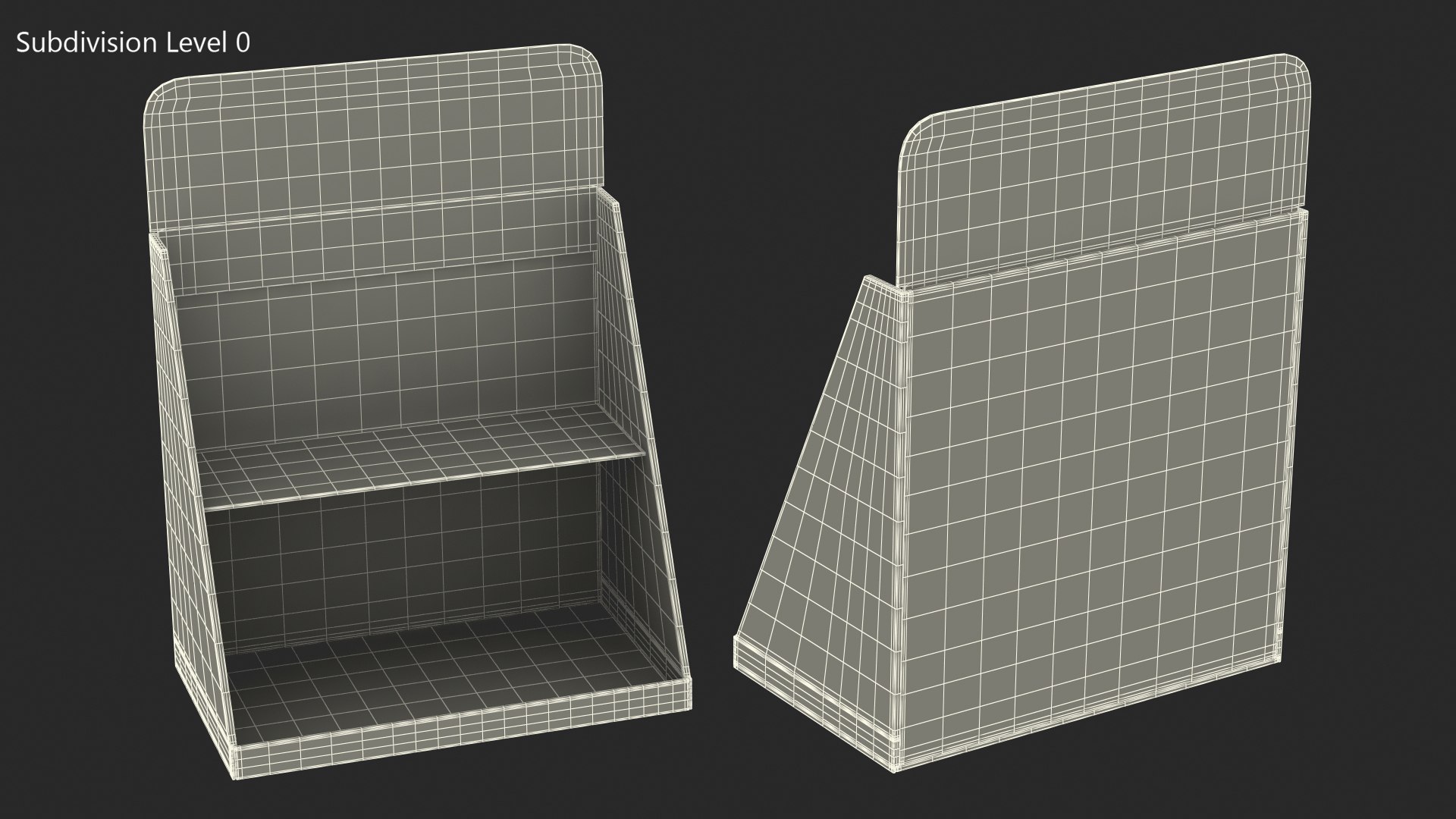 Carton Table Display Stand Triangular Red 3D Model - TurboSquid 2132192