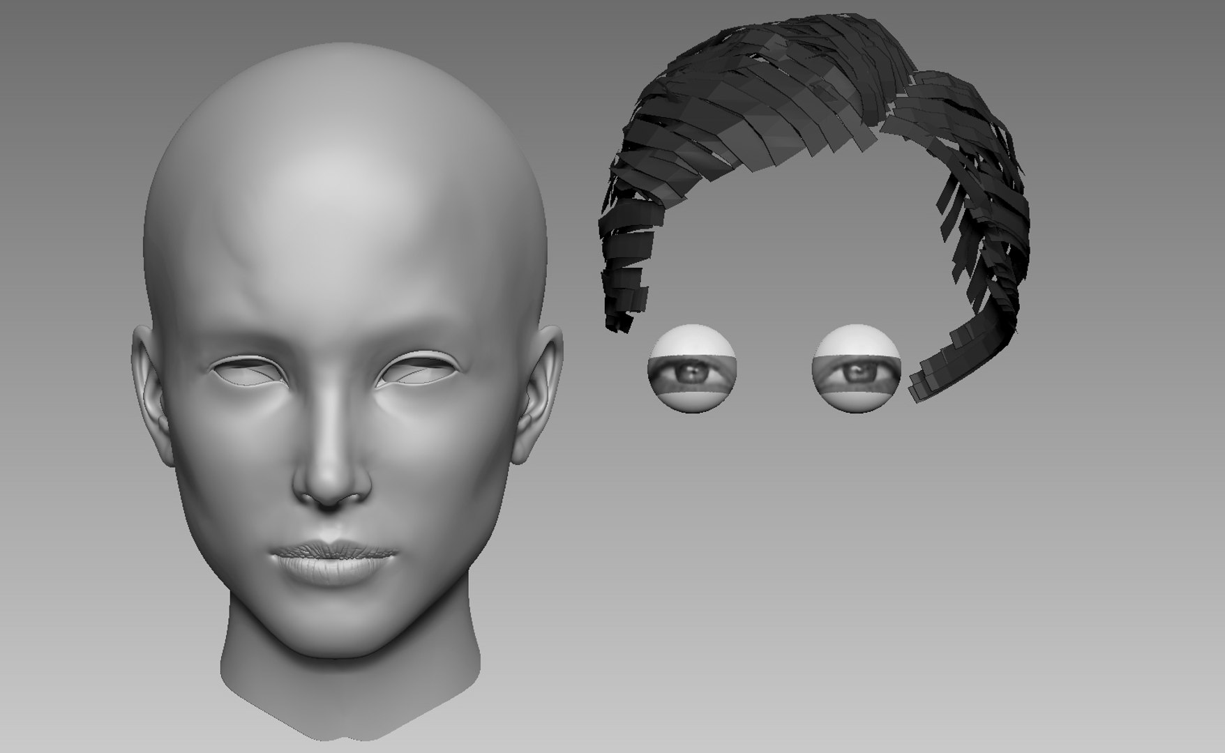 Head Base Mesh Female 3D Model - TurboSquid 1291003
