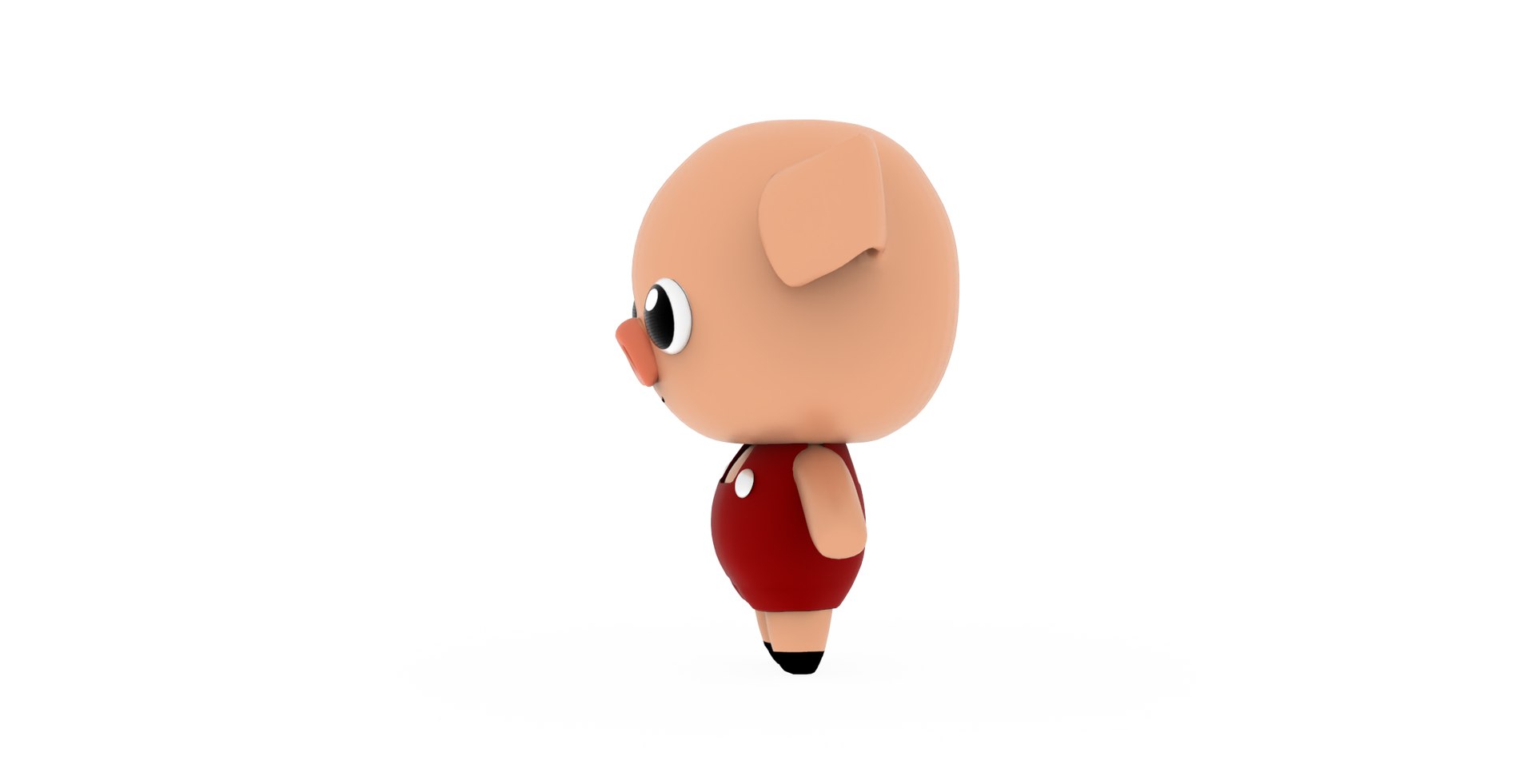 Cartoon Pig Animated Low Poly Model - TurboSquid 2122505