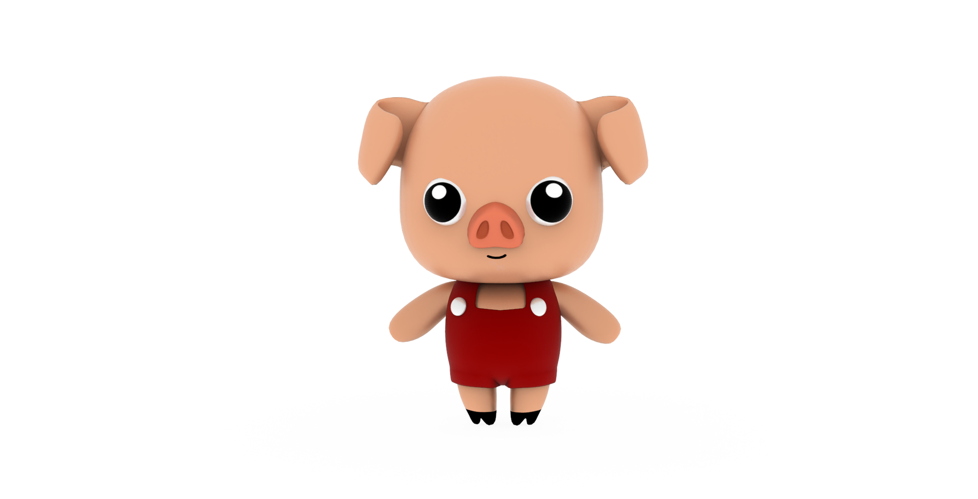 Cartoon Pig Animated Low Poly Model - TurboSquid 2122505