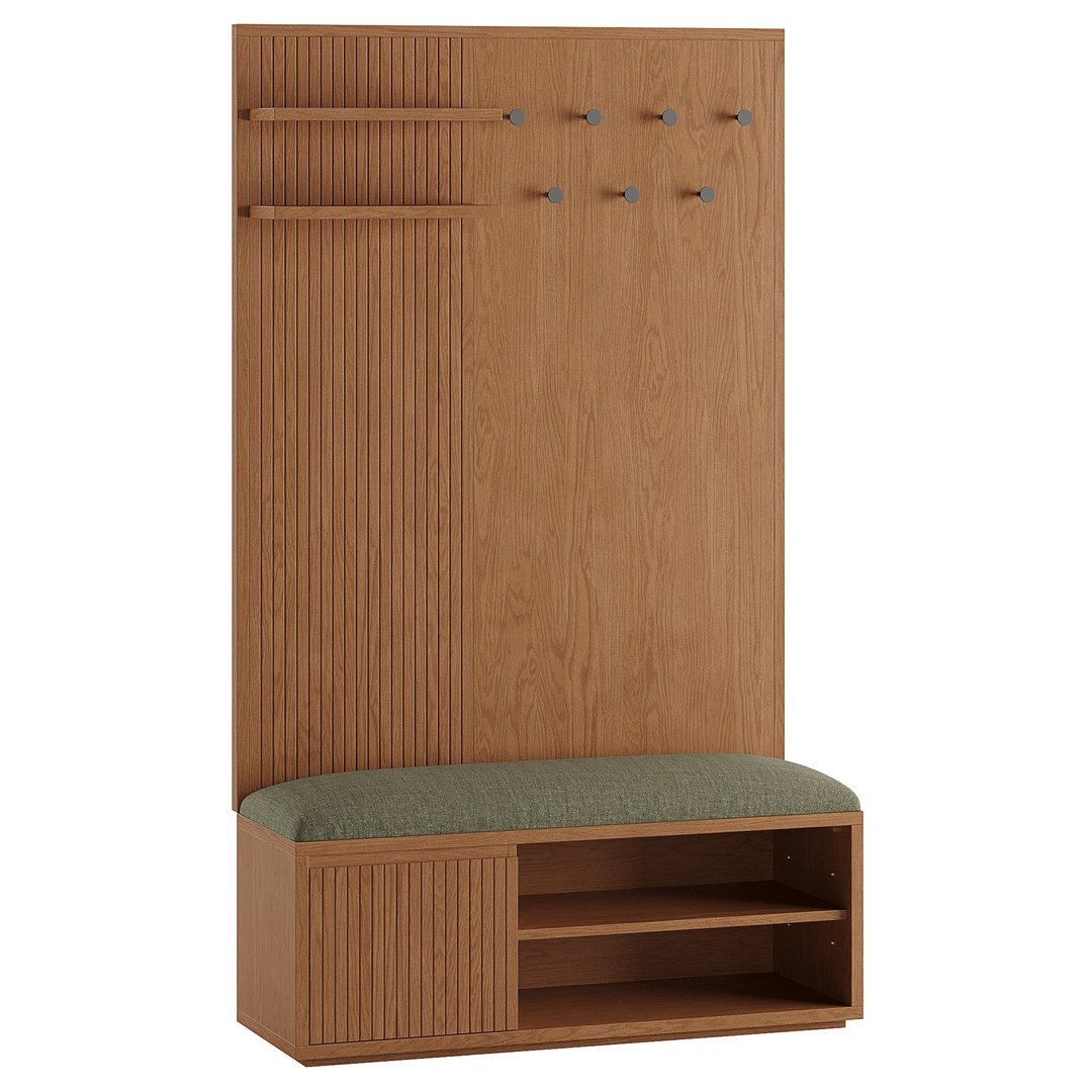 3D Kouva Bench And Wall Panel Storage Set Model - TurboSquid 2431765